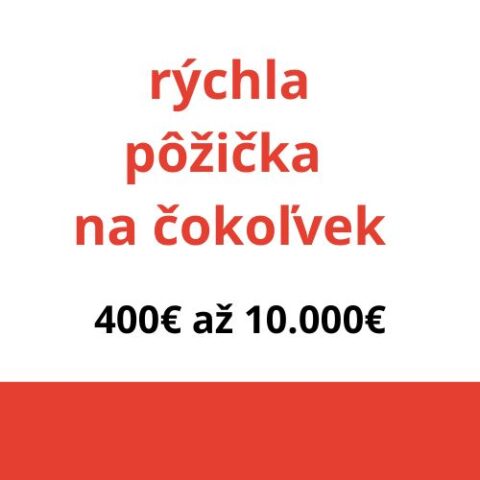 BONUS pôžička | najvýhodnejší spotrebný úver